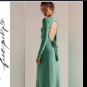 Free People | Dresses | Free People Fp Beach Maxi Midid Open Back Tie ...